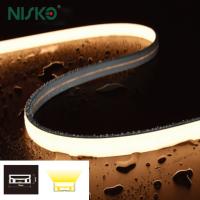 China DC12V COB LED Silicone Strip Light 3000K 4000K Cuttable Flexible Tape Lamp for Indoor Home for sale
