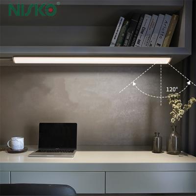 China Ultra-Thin LED Linear Batten Light 12W PIR Motion Sensor Surface Mounted Ceiling Stairs Lighting 3000K 4000K for sale