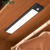 China Ultra-Thin Rechargeable LED Night Light Motion Sensor Control Magnetic Wardrobe Lighting for sale