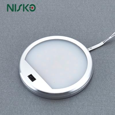 China DC 12V 3W Dimmable Motion Sensor Round Down Cabinet Light Ceiling Dome Lamp for sale
