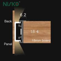China Ultra-Narrow DC 12V Recessed LED Cabinet Light 6.2mm Aluminum Profile Closet Strip for sale