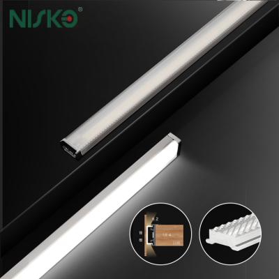 China Ultra-Narrow DC 12V Recessed LED Cabinet Light 6.2mm Aluminum Profile Closet Strip for sale