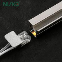 China Customized LED Strip Light Embedded Aluminum Profile 9.7mm Height for Closets Lighting for sale