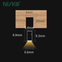 China Recessed LED Light Bar 6.6mm Ultra Slim Aluminum Profile 12V for Kitchen Cabinets Closet for sale