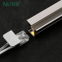 China Recessed LED Light Bar 6.6mm Ultra Slim Aluminum Profile 12V for Kitchen Cabinets Closet for sale