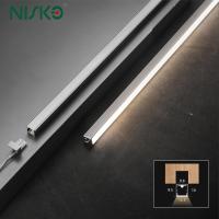 China Customized Aluminum LED Strip Light Recessed Slim Bar Light 9.8mm Height 12V for Shelves for sale