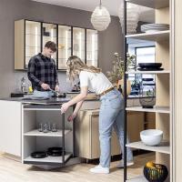 China Side Corner 360 Degree Rotating Kitchen Storage Cabinet Turning Swivelling System for sale