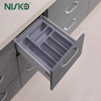 China Modular Cutlery Tray Flatware Organizer with Adjustable Compartments BPA-Free Plastic 40cm for sale