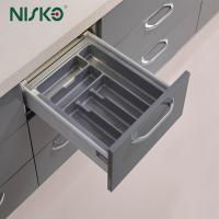 China Modular Cutlery Tray Flatware Organizer with Adjustable Compartments BPA-Free Plastic 40cm for sale
