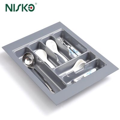 China Kitchen Cutlery Tray Storage Box Flatware Tray Utensil Silverware Storage Organizer for sale