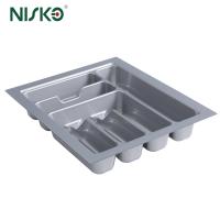 China NISKO Kitchen Cutlery Tray Organizer 8 Adjustable Sections for Soft Close Drawers 40-60 cm BPA-Free Plastic for sale