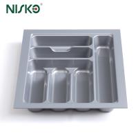 China NISKO Kitchen Cutlery Tray Organizer 8 Adjustable Sections for Soft Close Drawers 40-60 cm BPA-Free Plastic for sale