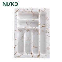 China NISKO Kitchen Cutlery Tray Organizer 8 Adjustable Sections for Soft Close Drawers 40-60 cm BPA-Free Plastic for sale