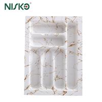 China NISKO Kitchen Cutlery Tray Organizer 8 Adjustable Sections for Soft Close Drawers 40-60 cm BPA-Free Plastic for sale