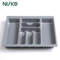 China BPA-Free Kitchen Flatware Tray Storage Organizer Cutlery Drawer Insert 10 Compartments 40-60cm for sale