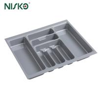 China BPA-Free Kitchen Flatware Tray Storage Organizer Cutlery Drawer Insert 10 Compartments 40-60cm for sale