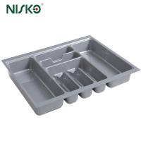 China BPA-Free Kitchen Flatware Tray Storage Organizer Cutlery Drawer Insert 10 Compartments 40-60cm for sale