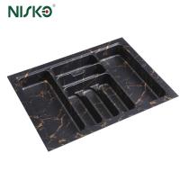 China BPA-Free Kitchen Flatware Tray Storage Organizer Cutlery Drawer Insert 10 Compartments 40-60cm for sale