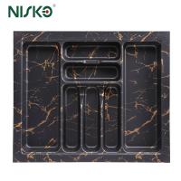China BPA-Free Kitchen Flatware Tray Storage Organizer Cutlery Drawer Insert 10 Compartments 40-60cm for sale