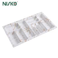 China NISKO 10-Compartment Cutlery Tray Drawer Insert for Forks Chopsticks Spoons Knives 40-60cm for sale