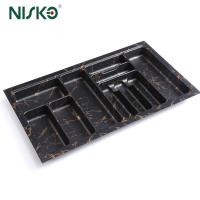 China NISKO 10-Compartment Cutlery Tray Drawer Insert for Forks Chopsticks Spoons Knives 40-60cm for sale