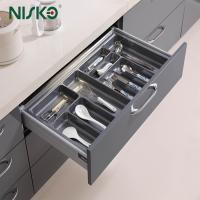 China NISKO 10-Compartment Cutlery Tray Drawer Insert for Forks Chopsticks Spoons Knives 40-60cm for sale