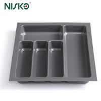 China Modular 6 Compartment Cutlery Tray Flatware Storage Drawer Organizer For Universal Box for sale
