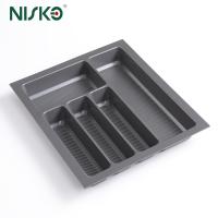 China Modular 6 Compartment Cutlery Tray Flatware Storage Drawer Organizer For Universal Box for sale