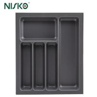 China Modular 6 Compartment Cutlery Tray Flatware Storage Drawer Organizer For Universal Box for sale