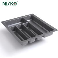 China Modular 6 Compartment Cutlery Tray Flatware Storage Drawer Organizer For Universal Box for sale