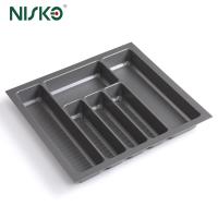 China Kitchen Silverware Storage Box Utensil Drawer Insert Flatware Cutlery Tray Organiser for sale