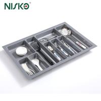 China Modular Flatware Organiser 8-10 Compartments Cutlery Tray Drawer Kitchen Accessories Holder BPA-Free Plastic for sale