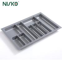 China Modular Flatware Organiser 8-10 Compartments Cutlery Tray Drawer Kitchen Accessories Holder BPA-Free Plastic for sale