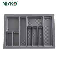 China Modular Flatware Organiser 8-10 Compartments Cutlery Tray Drawer Kitchen Accessories Holder BPA-Free Plastic for sale