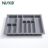 China Modular Flatware Organiser 8-10 Compartments Cutlery Tray Drawer Kitchen Accessories Holder BPA-Free Plastic for sale