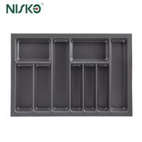 China Modular Flatware Organiser 8-10 Compartments Cutlery Tray Drawer Kitchen Accessories Holder BPA-Free Plastic for sale