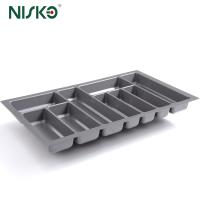 China Modular Flatware Organiser 8-10 Compartments Cutlery Tray Drawer Kitchen Accessories Holder BPA-Free Plastic for sale