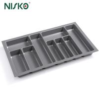China Modular Flatware Organiser 8-10 Compartments Cutlery Tray Drawer Kitchen Accessories Holder BPA-Free Plastic for sale
