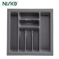 China Modular Flatware Organiser 8-10 Compartments Cutlery Tray Drawer Kitchen Accessories Holder BPA-Free Plastic for sale