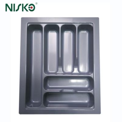 China Flatware Tray Sliverware Storage Box Cutlery Drawer Insert Kitchen Storage Solutions for sale
