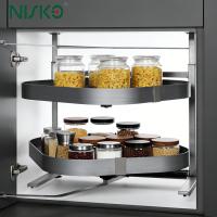 China Revolving Pull-Out Pantry Magic Corner Drawer with 360° Rotation - 564mm Width, 2-6 Tier Aluminum Shelves for sale