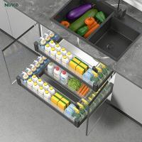 China Kitchen Undersink Basket Soft Close Sliding Drawer Organizer Pull-Out Cleaning Storage for sale