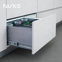China Cutlery Tray & Bottle Rack Organizer 549-849mm Width with Customizable Compartments for Kitchen Drawers for sale