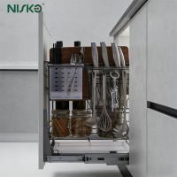 China Multipurpose Kitchen Pull Out Basket Wire Cutlery Bottle Rack Storage 600mm for sale