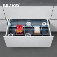 China Bottle Basket Pull Out Shelf Cabinet Drawer with LED Light - 600mm to 900mm Width Options for Kitchen Storage for sale