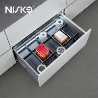 China Bottle Basket Pull Out Shelf Cabinet Drawer with LED Light - 600mm to 900mm Width Options for Kitchen Storage for sale