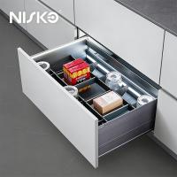 China Bottle Basket Pull Out Shelf Cabinet Drawer with LED Light - 600mm to 900mm Width Options for Kitchen Storage for sale