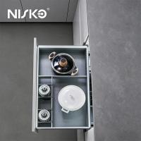 China NISKO Kitchen Pull Out Base Cabinet Basket Adjustable Shelves 500mm for sale