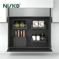 China Electric Lift Wall Mount Storage Basket 674-974mm Width with 220V Motorized System for Kitchen Organization for sale