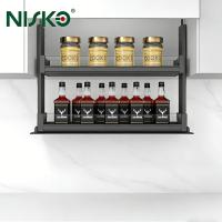 China 2-Layer Touch Intelligent Wine Bottle Storage Rack with Vertical Lifting Mechanism - 548-948mm Width Options for sale